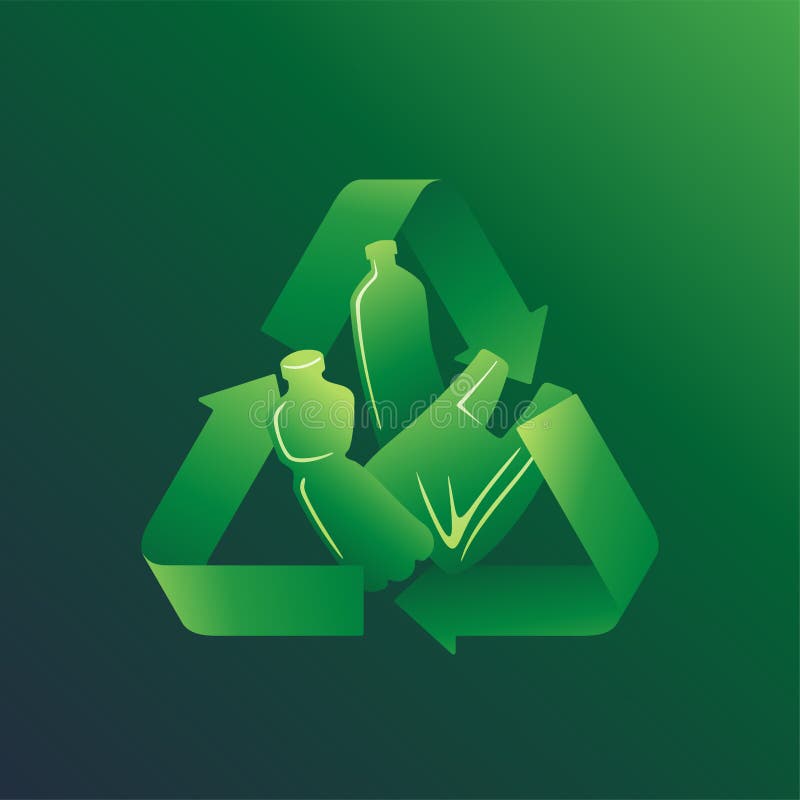 Plastic Products Recycling - Zero Waste Concept Stock Vector ...