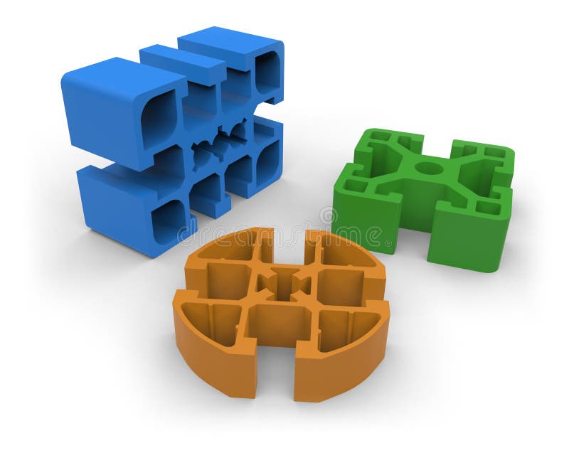 Structural plastic shapes stock illustration. Illustration of isolated ...