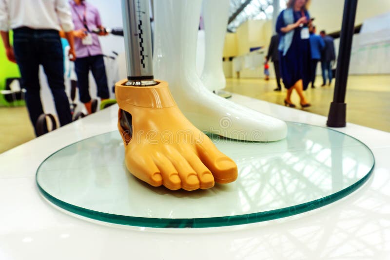 Bionic Prosthesis. Artificial Foot Made of Metal and High Strength ...