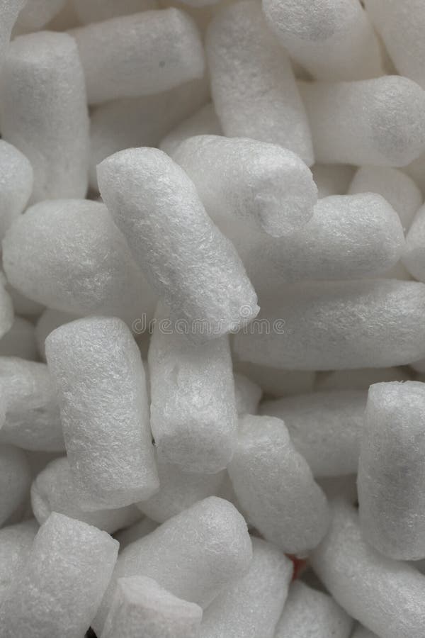 Plastic Protective Foam Background and Texture. Macro View of White ...