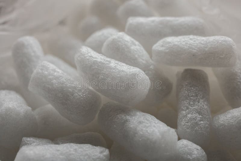 Plastic Protective Foam Background and Texture. Macro View of White ...