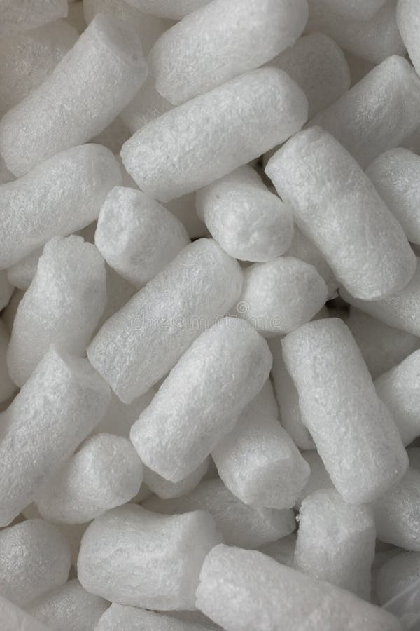 Plastic Protective Foam Background and Texture. Macro View of White ...