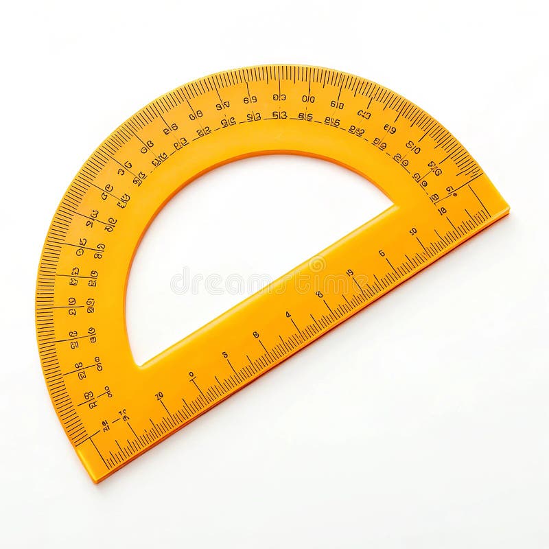 Plastic Protractor on White Background Stock Illustration ...