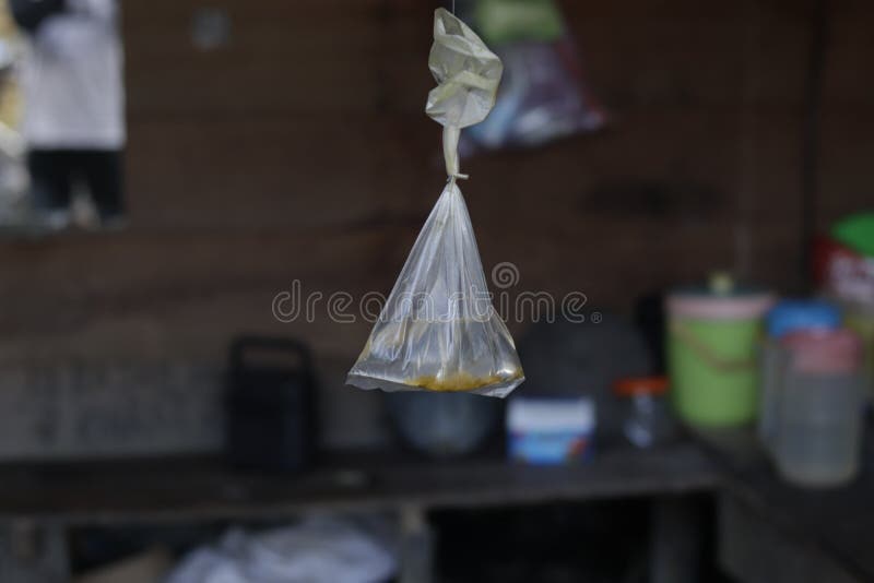 Plastic is Put in Water To Catch Flies Stock Image - Image of green ...