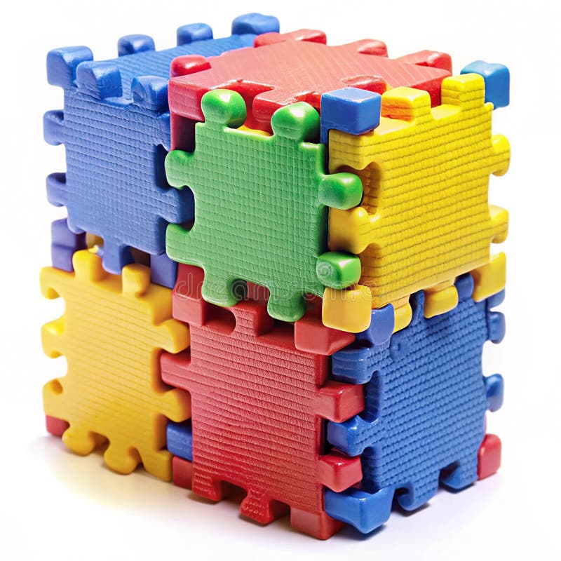 Plastic Puzzle Set with Oversized Pieces for Children Stock ...