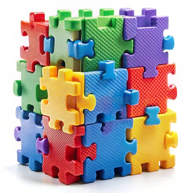 Plastic Puzzle Set with Oversized Pieces for Children Stock ...