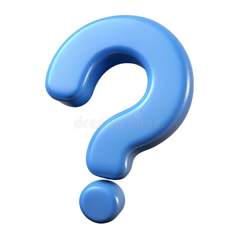Plastic Question Mark. 3D Icon Stock Image - Illustration of shape ...