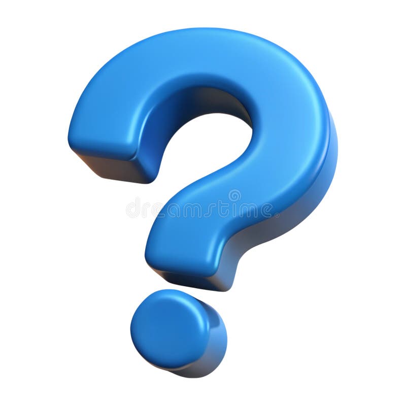 Plastic Question Mark. 3D Icon Stock Photo - Illustration of paper ...