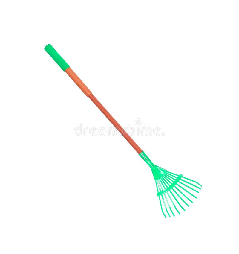 Plastic rake isolated stock image. Image of farming, build - 75997383