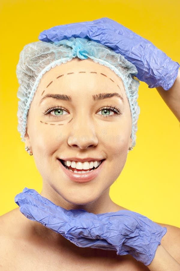 Plastic surgery. woman stock image. Image of shock, pain - 32910413