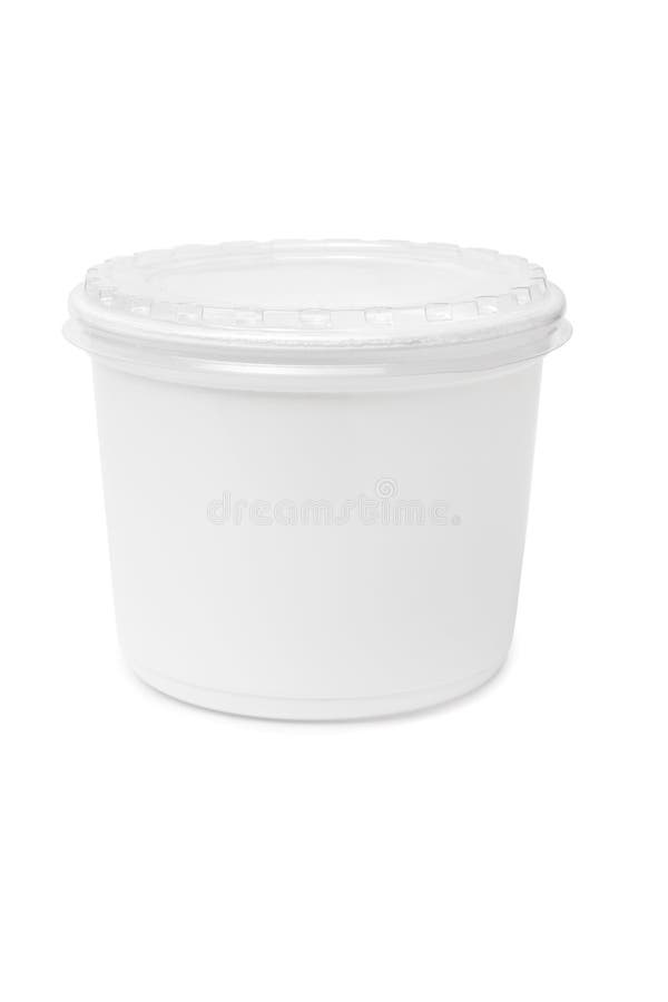 Plastic Rectangular Container for Dairy Foods Stock Image - Image of ...