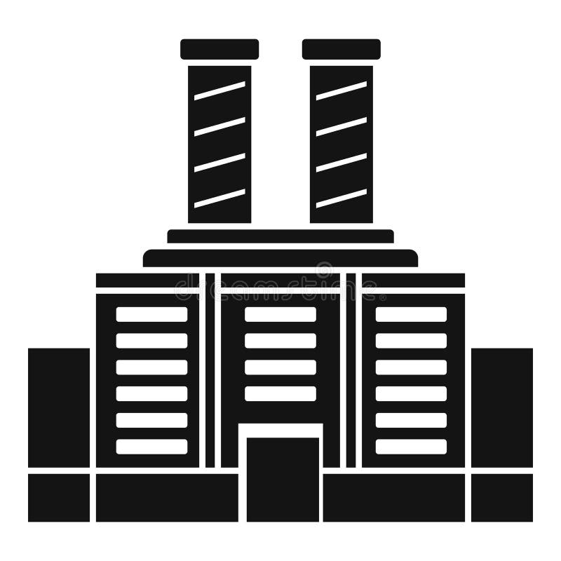 Plastic Recycle Factory Icon, Simple Style Stock Vector - Illustration ...