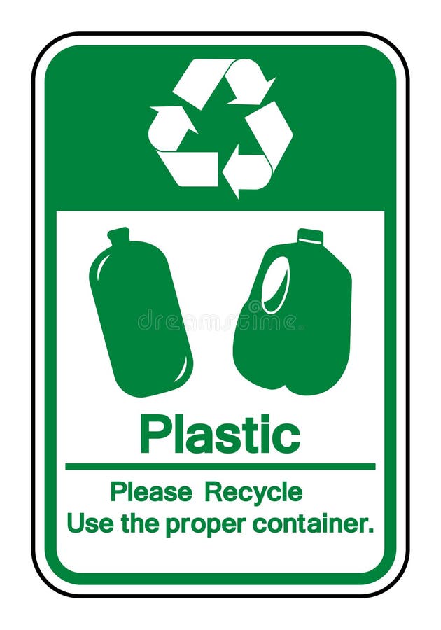 Plastic Recycle Symbol Sign ,Vector Illustration, Isolate on White ...