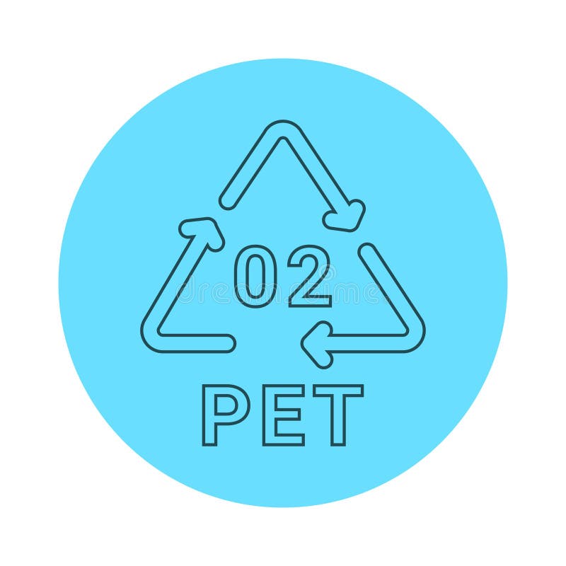 Plastic Recycling Code PET 01 Line Icon. Consumption Code Polyethylene ...