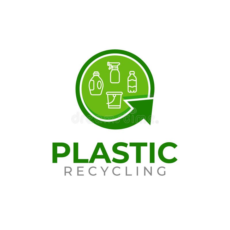 Plastic Recycling Logo Template. Waste Plastic Recycling Icon Stock ...
