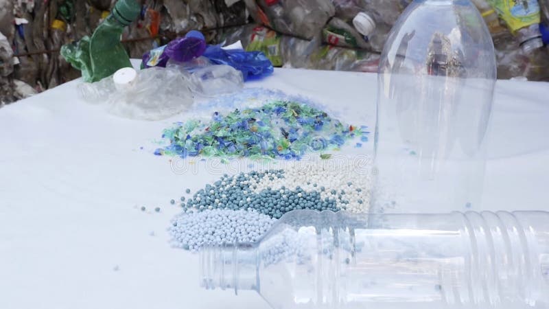 Result of Colored Recycled Plastic Bottles-side View Stock Video ...