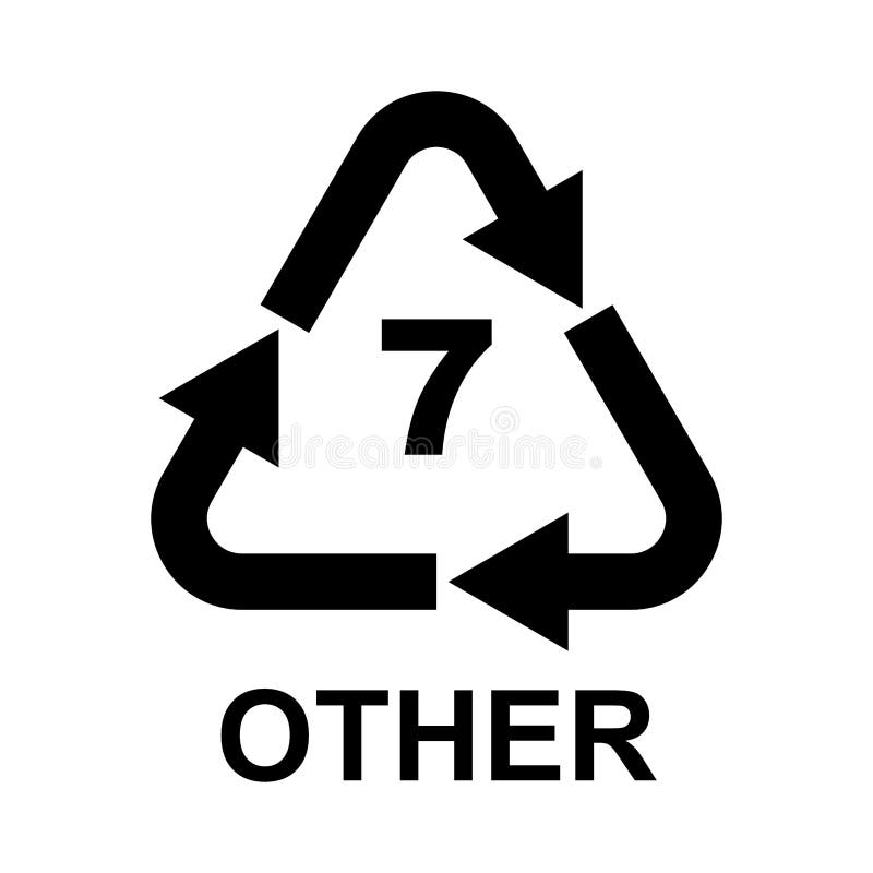 Plastic Recycling Symbol Class 7 Other Stock Vector - Illustration of ...