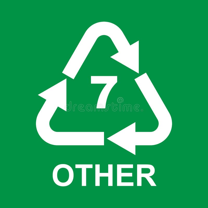 Plastic Recycling Symbol Class 7 Other Stock Vector - Illustration of ...