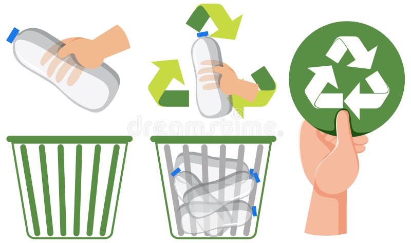 Plastic Recycling Vector Concept Stock Vector - Illustration of garbage ...