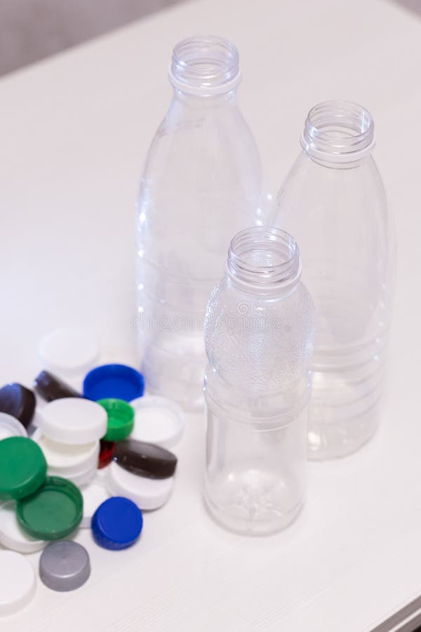 Plastic Recycling and Waste Collection. Plastic Sorting and Lids ...