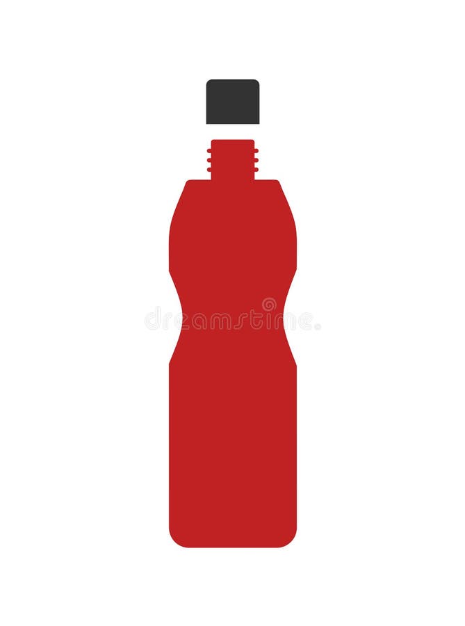 Plastic red bottle stock vector. Illustration of design - 137526609