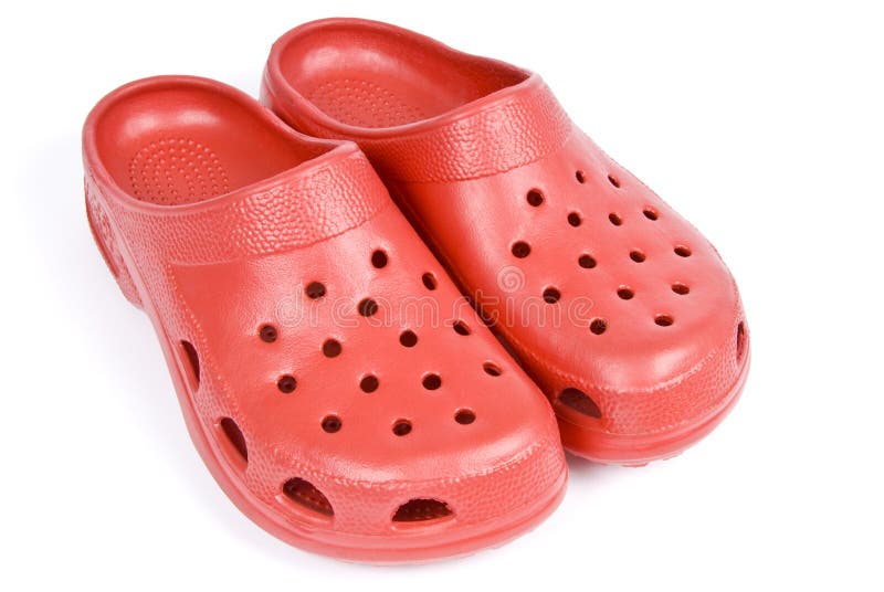Plastic Red Clogs stock image. Image of sandal, european - 4878051