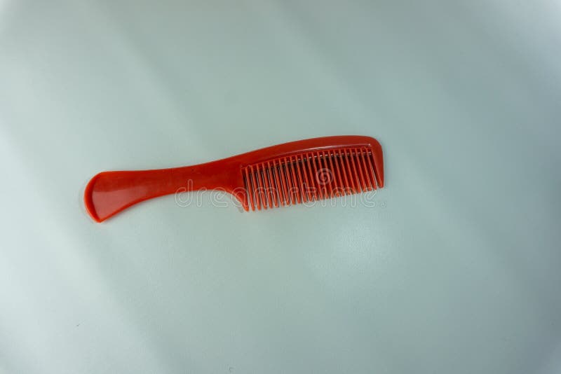 Plastic Red Comb Isolated on White Stock Image - Image of equipment ...