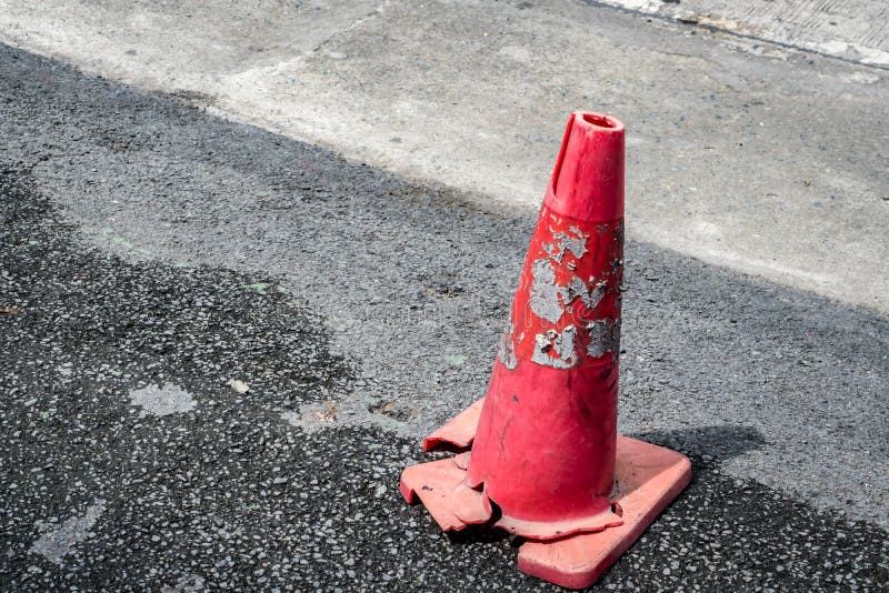 Plastic red cone stock photo. Image of symbol, work, hazard - 78374634