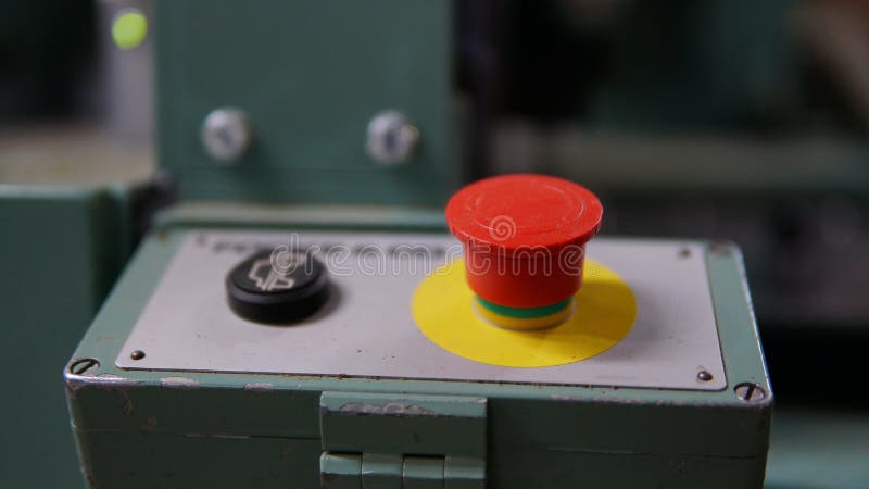 Red Stop Button for Industrial Process with Another Button Stock Photo ...