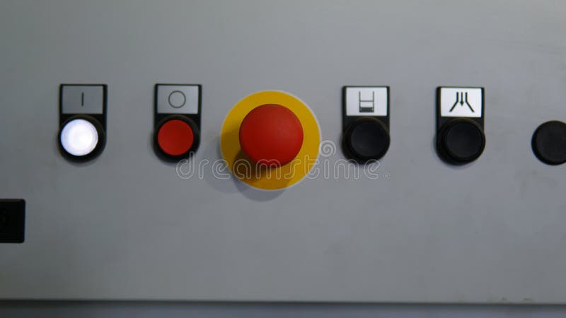 Plastic Red Stop Button for Industrial Process with Others Buttons ...