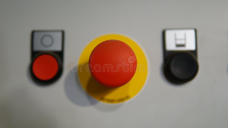 Plastic Red Stop Button for Industrial Process with Others Buttons ...