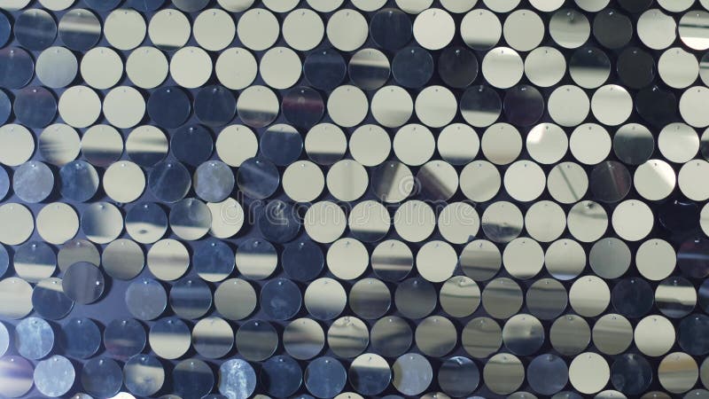 Plastic Reflective Mirror Circles Hang on the Wall and Vibrate Stock ...