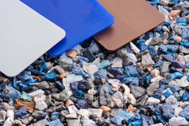 Plastic Regrind with Samples Stock Image - Image of milling ...
