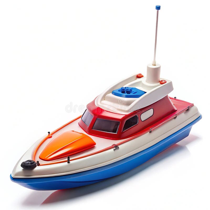 Plastic Remote-controlled Boat for Water Play Stock Illustration ...