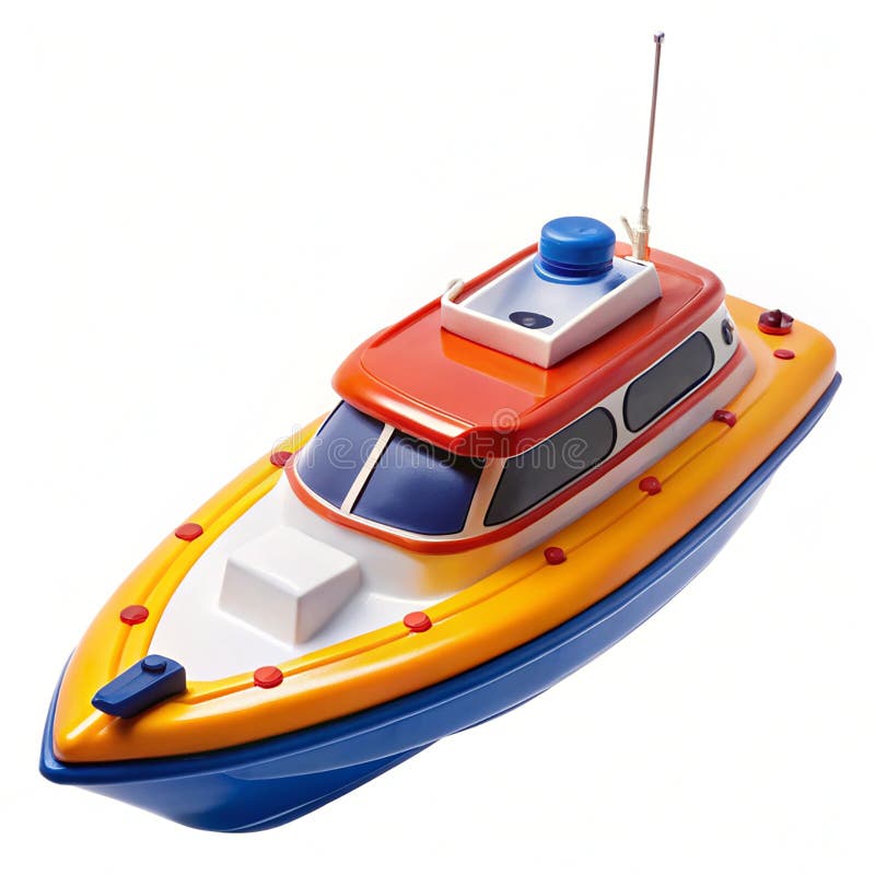 Plastic Remote-controlled Boat for Water Play Stock Illustration ...
