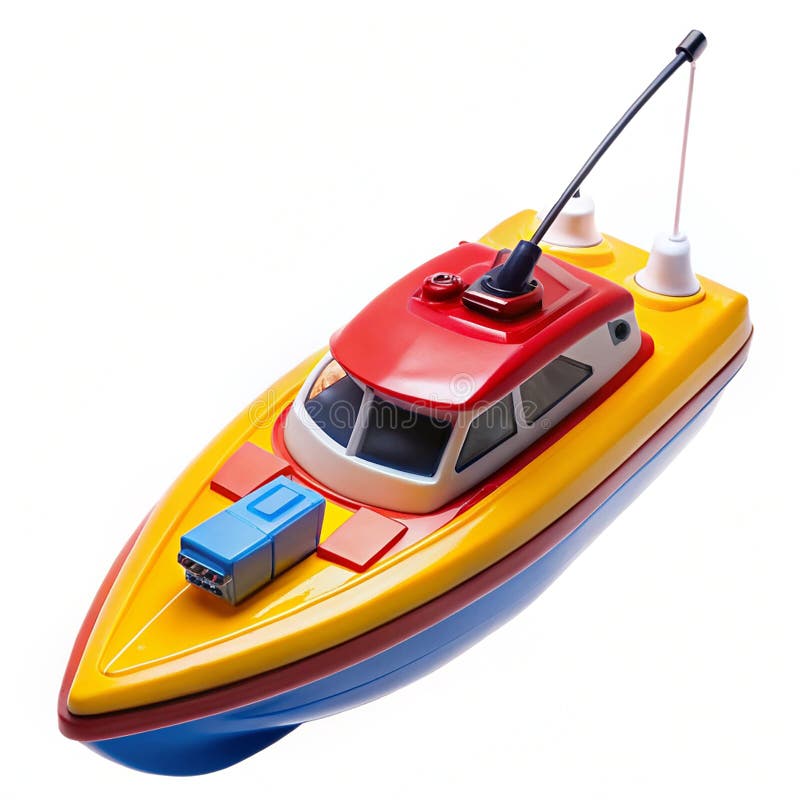 Plastic Remote-controlled Boat for Water Play Stock Illustration ...