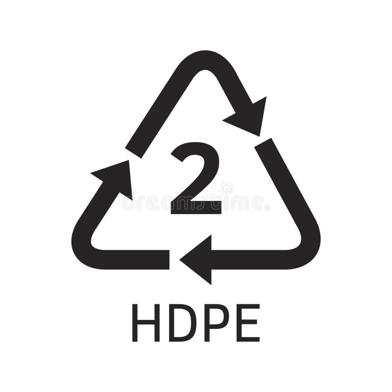 Plastic Resin Code. Icon of HDPE Stock Illustration - Illustration of ...