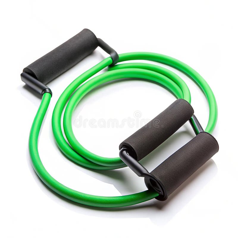 Plastic Resistance Band with a Sturdy Handle Stock Illustration ...