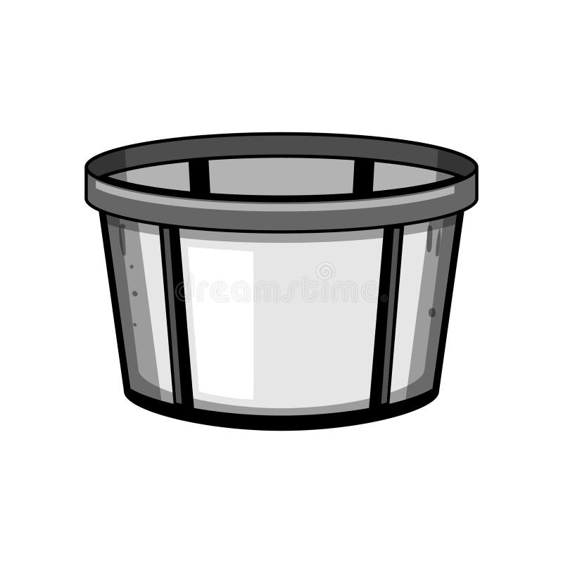 Plastic Reusable Coffee Filter Cartoon Vector Illustration Stock ...