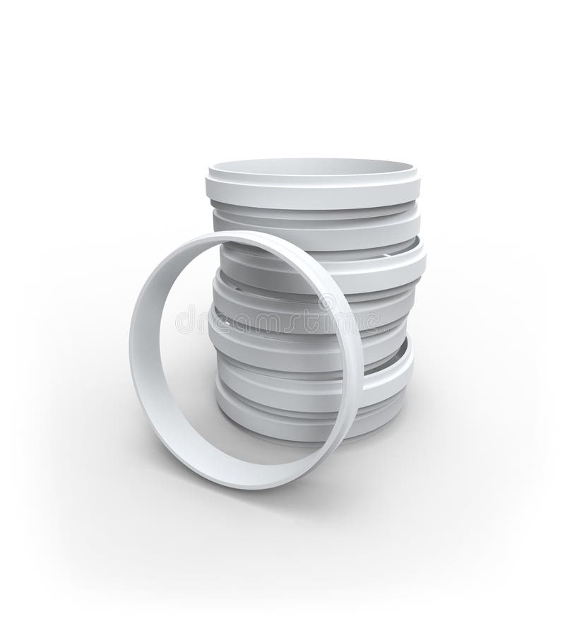 Plastic rings stock illustration. Illustration of parts - 28343844