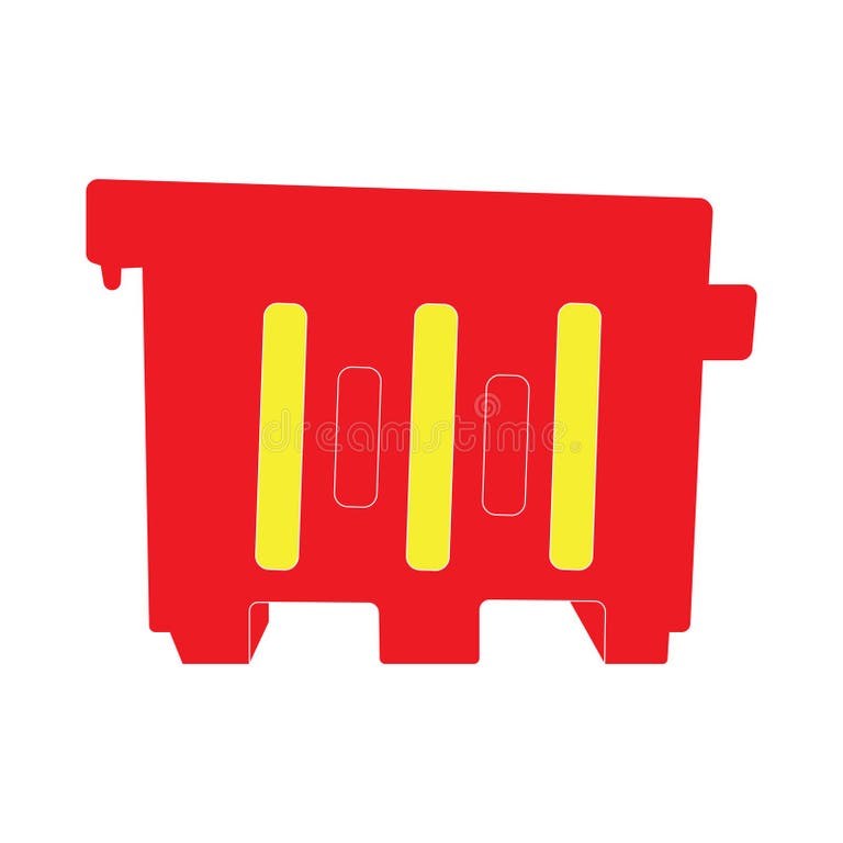 Plastic road divider icon stock vector. Illustration of single - 288156380