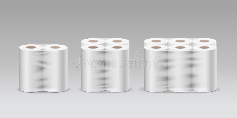 Plastic Roll Tissue Paper Long Roll Three Product, Two Rolls, Four ...