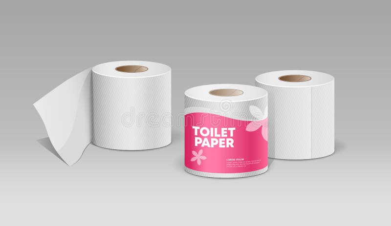 Plastic Roll Tissue Pink Package, and Toilet White Paper ,design ...