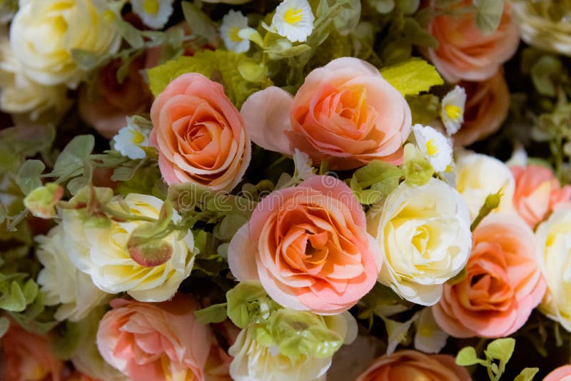 Plastic Roses Flowers Background Stock Photo - Image of bunch, design ...