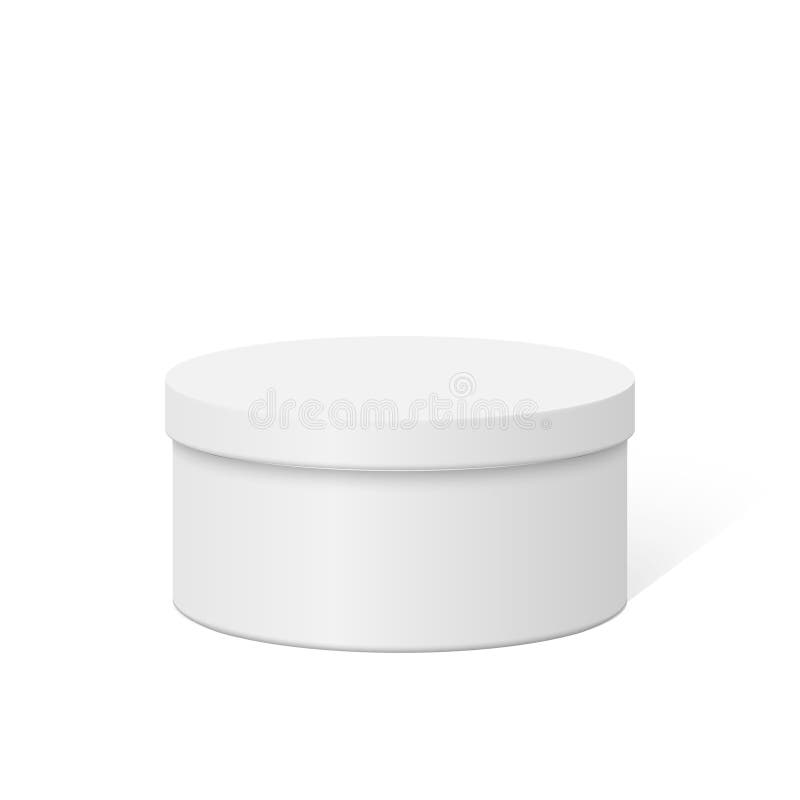 Plastic Round Container Box Stock Illustration - Illustration of cream ...