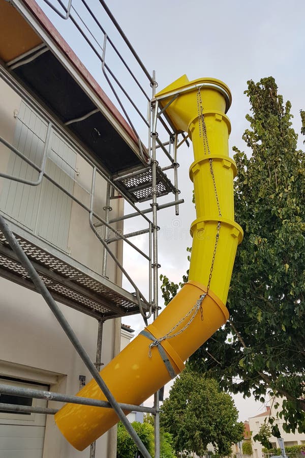 Debris Chute and Scaffolding Stock Photo - Image of chute, shute: 6902122