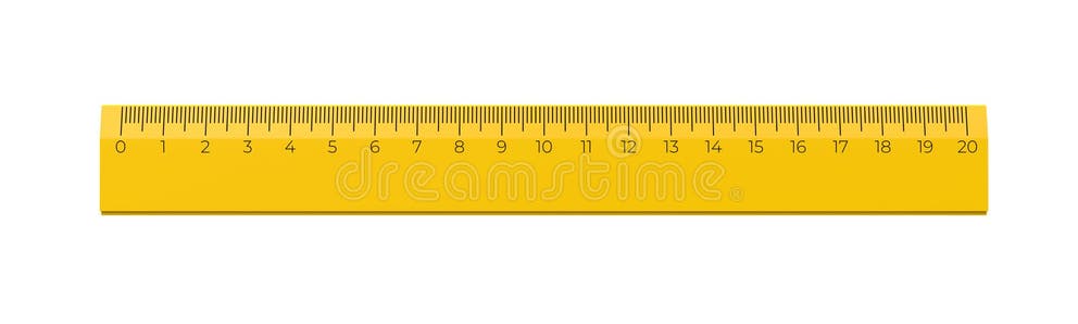 Plastic Ruler Isolated on White Background. Stock Illustration ...
