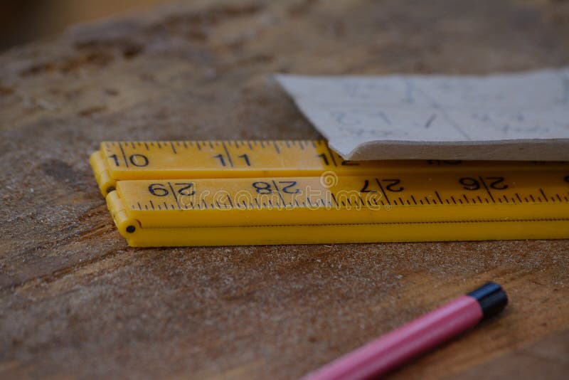 Plastic Ruler with Pen and Paper Stock Image - Image of ruler, building ...