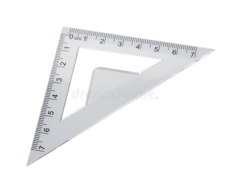 Plastic Ruler, Protractor Triangle Isolated On White Background Stock ... Plastic Ruler, Protractor Triangle Isolated On White Background Stock ...