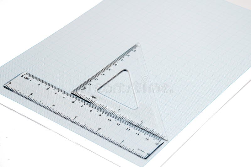 Plastic Rulers Milimeter Paper Graphic Architecture Stock Photo - Image ...